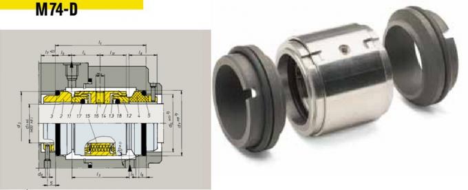 M74D-20 Burgmann Mechanical Seals (20x35x61mm) |M74-D Multiple springs ...